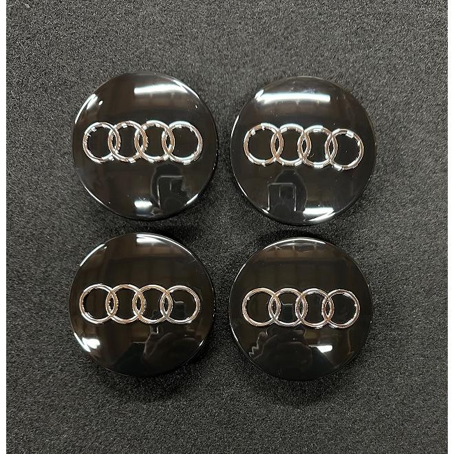 アウディ ホイール センター キャップ カバー 68mm バッジ 純正交換 ブラック 4個セット 8D0 601 170 互換 A1 A3 ...