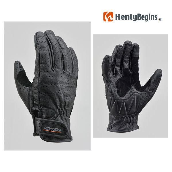 DAYTONA（バイク用品） 【9月30日出荷】デイトナ ヘンリービギンズ HBG-129 パンチングメッシュスタンダードカウレザーグローブ ...