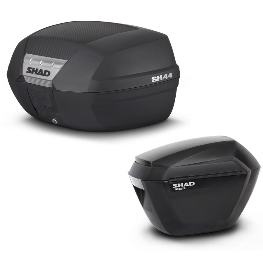 SHAD(シャッド) 【セット品】SH44 トップケース＋SH23 サイドケース フルパニアセット バイク : パーツダイレクト2 - 通販 ...