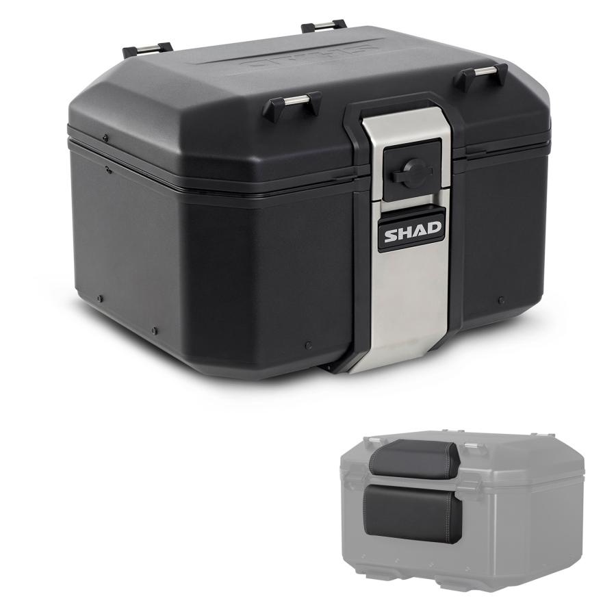SHAD(シャッド) 【セット品】TR48 トップケース ブラック バックレスト セット バイク : パーツダイレクト2 - 通販 ...