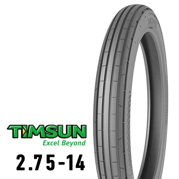TIMSUN(ティムソン) TS616 2.75-14 4PR TT フロント/リア TS-616 バイク タイヤ スクーター・ビジネス・ミニ ...