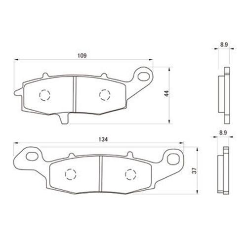 DAYTONA(デイトナ) バイク ブレーキパッド 赤パッド ブレーキパッド 79844 エストレヤ(BJ250A)｜250TR(BJ250F ...
