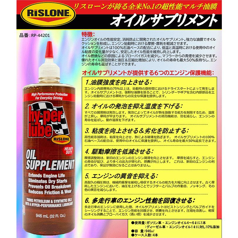 RISLONE オイルサプリメント RP-44201 油膜強度向上 動作温度低減 劣化防止 摩擦低減 音除去 エンジン性能回復 リスローン : パーツキング - 通販 - Yahoo!ショッピング
