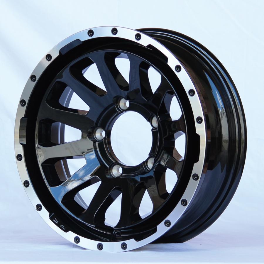 ジムニー ホイール JB64 シエラ JB74 JB23 JA11系 MUD-ZEUS Jimny 16インチ 5.5J -20 グロスブラック＆リムポリッシュ ORIGIN Labo ...