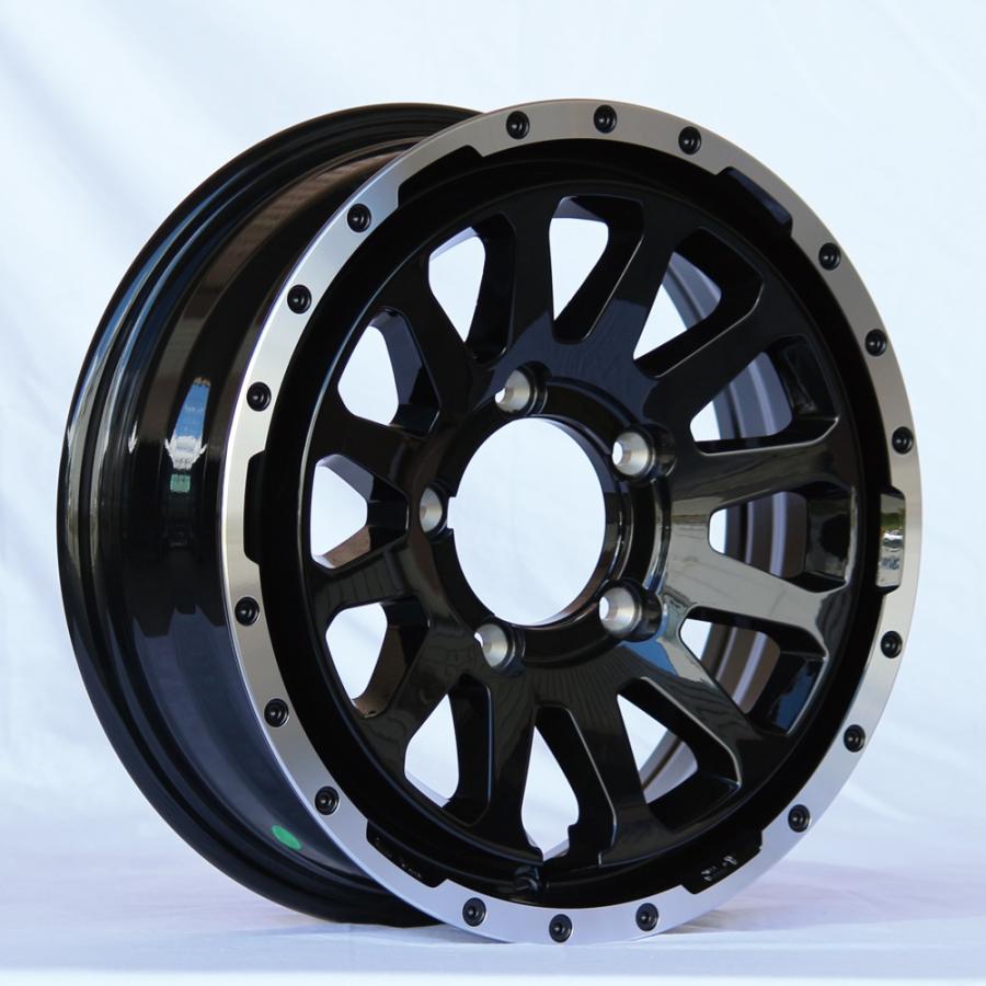 ジムニー ホイール JB64 シエラ JB74 JB23 JA11系 MUD-ZEUS Jimny 16インチ 5.5J +20 グロスブラック＆リムポリッシュ ORIGIN Labo ...