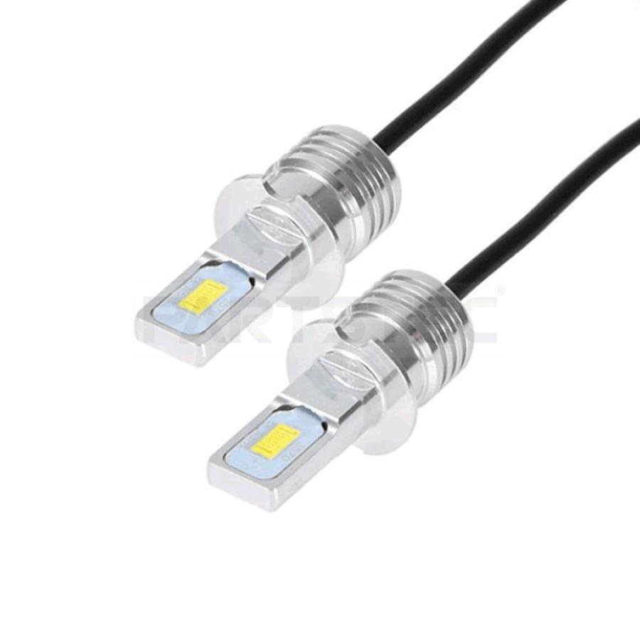 12V 24V 対応 H3 LEDバルブ 80W 3570チップ フォグランプ ショートバルブ 360度照射 ホワイト 白色 トラック ...