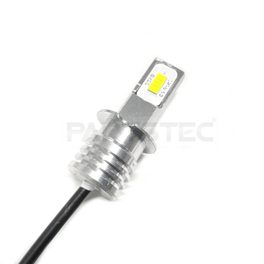 12V 24V 対応 H3 LEDバルブ 80W 3570チップ フォグランプ ショートバルブ 360度照射 ホワイト 白色 トラック ...