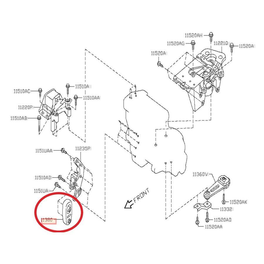 セレナ エンジンマウント C25 CC25 プルダウン 運転席側 日産 純正互換 11380-EN00A 11380-EN000 ISO認証 ...