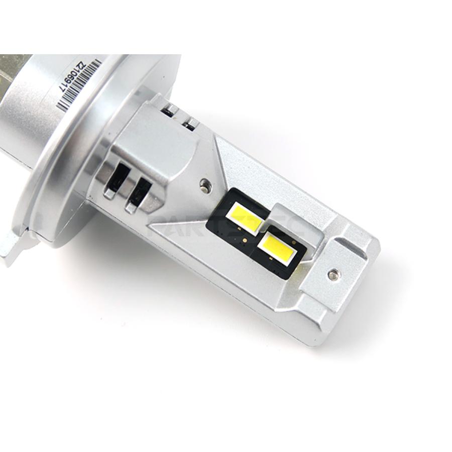 H4 LED ヘッドライト ホワイト 6000K 白 2個 12V 3570チップ Hi Low切替 ワンタッチ 軽自動車 バイク / 46 ...