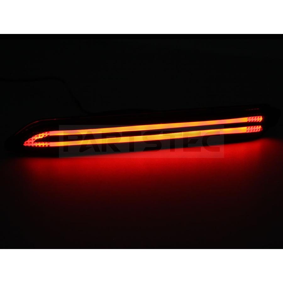 トヨタ（TOYOTA） LEDリフレクター スモーク 左右セット テールランプ連動 ファイバーリフレクター 互換 81910-48012 ...