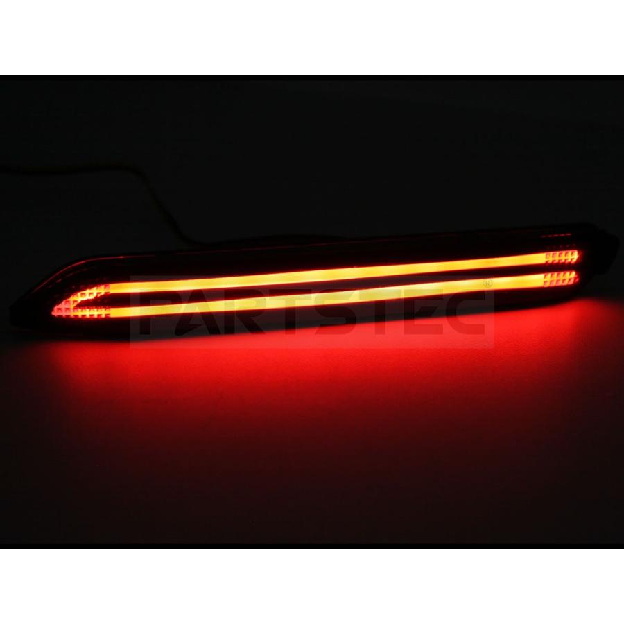 トヨタ（TOYOTA） LEDリフレクター スモーク 左右セット テールランプ連動 ファイバーリフレクター 互換 81910-48012 ...
