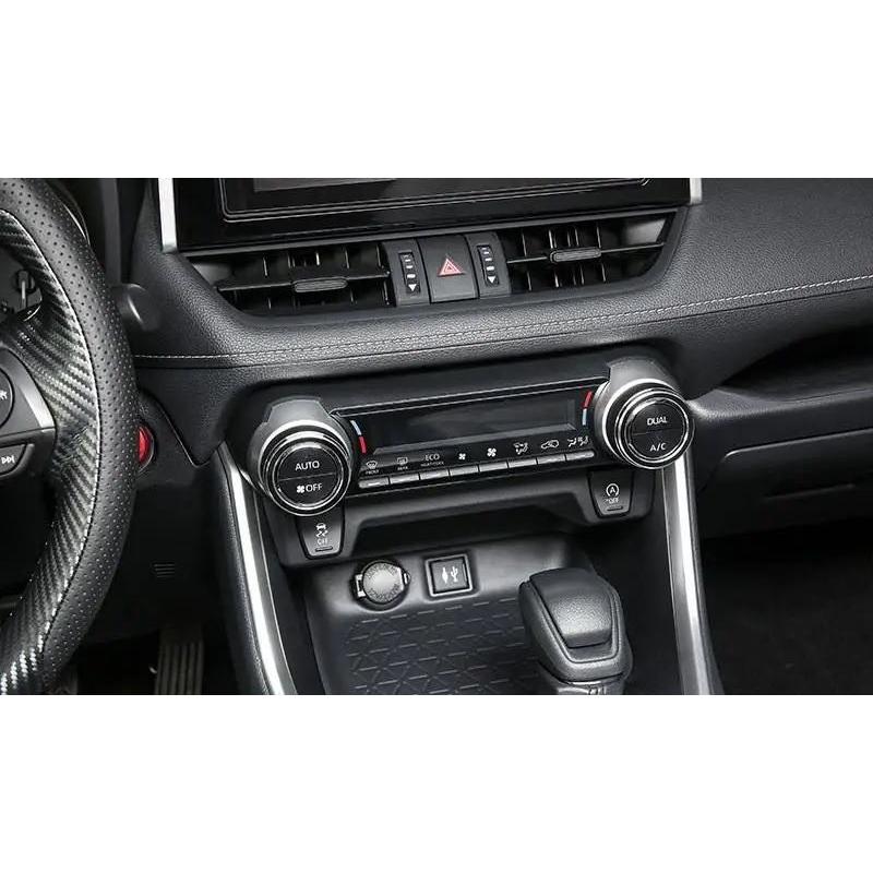 デザイン性UP♪ ブラック エアコン ダイヤル カバー RAV4 50 系 MXAA52 MXAA54 AXAH52 AXAH54 GZパッケージ ハイブリッド : パーツヤードオンリーワン1 ...