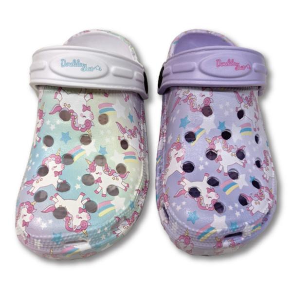 サンダル EVA ユニコーン キッズ 子ども靴 子供靴 ガールズ 女の子 女児 クロッグ EVAサンダル かわいい ゆめかわ 保育園 幼稚園 ...