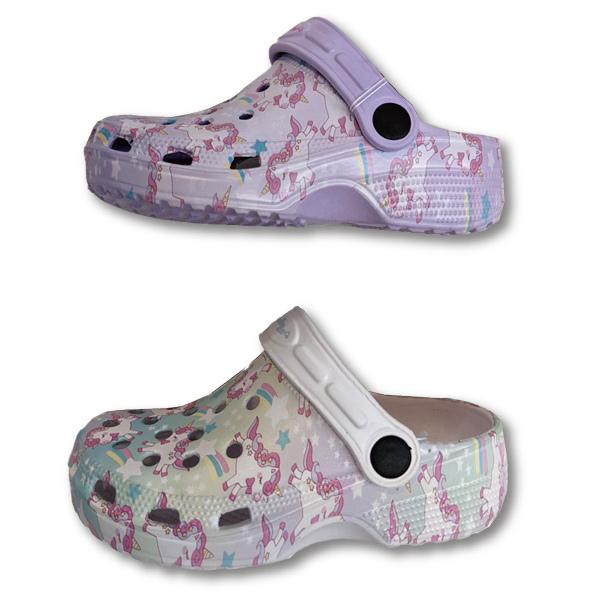 サンダル EVA ユニコーン キッズ 子ども靴 子供靴 ガールズ 女の子 女児 クロッグ EVAサンダル かわいい ゆめかわ 保育園 幼稚園 ...