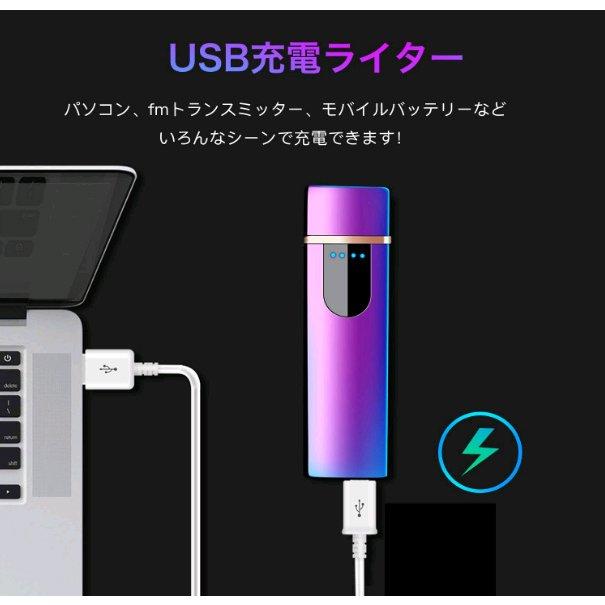 即納 電子ライター ライター usb 小型 充電式充電式 ガス・オイル不要 防風 軽量 薄型 プレゼント 電子ターボライター 家庭用 アウトドア 点火用 : parumuoppa - 通販 ...