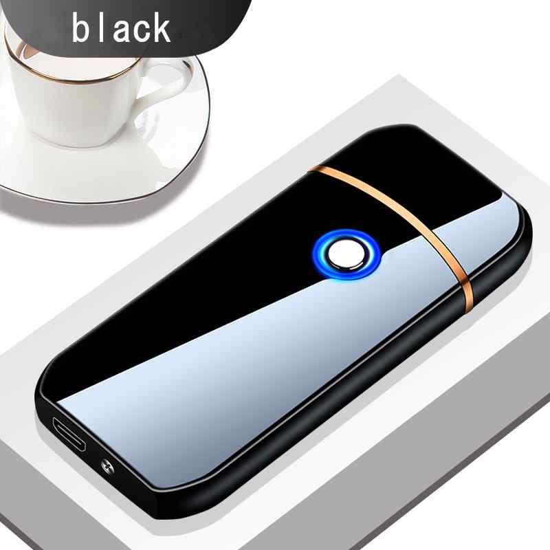 即納 電子ライター ライター usb 小型 充電式充電式 ガス・オイル不要 防風 軽量 薄型 プレゼント 電子ターボライター 家庭用 アウトドア 6色 : parumuoppa - 通販 ...