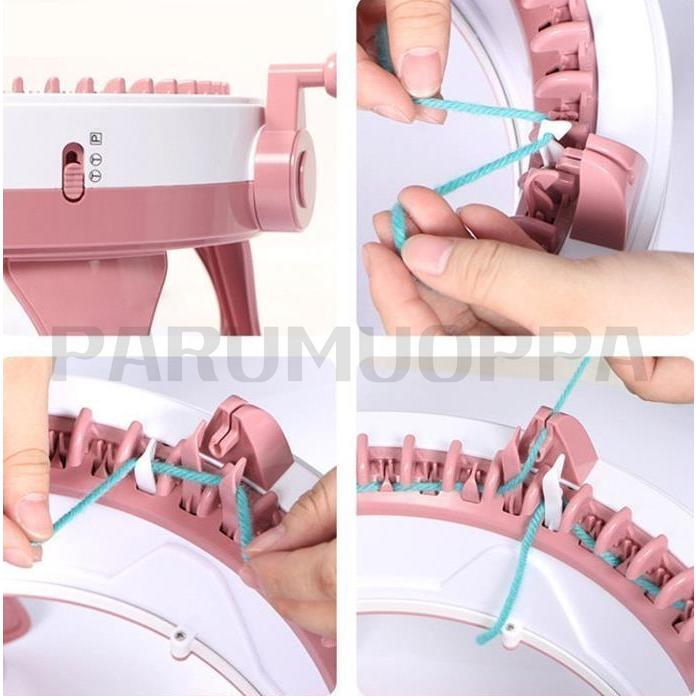 編み機 48針 織り機 子供 おもちゃ DIY手芸 操作簡単 回転織機 コンパクト スカーフ ニット マフラー 袋 帽子 毛糸編み機 手芸編みキット 手編み機 手芸用品 ...