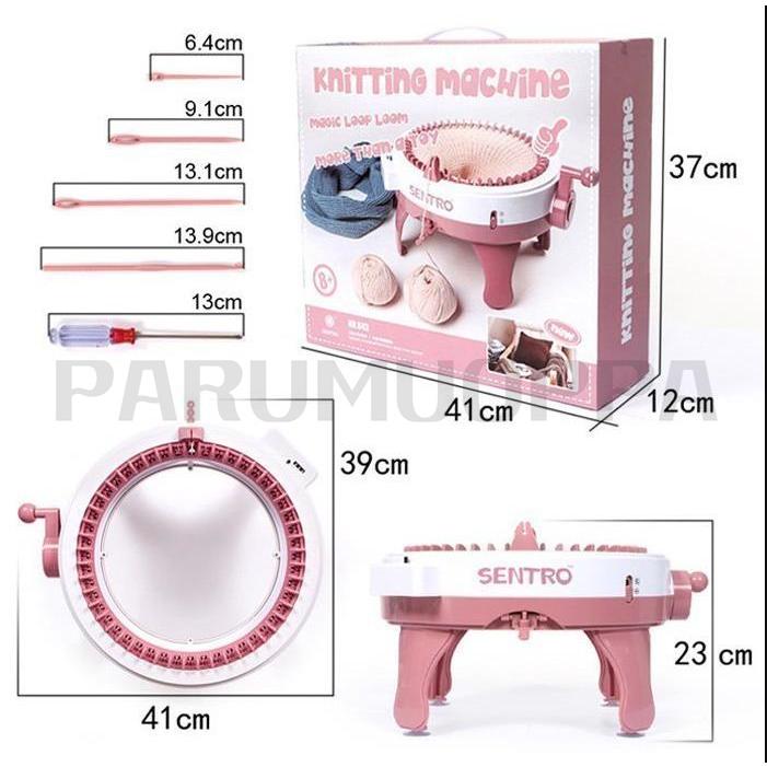 編み機 48針 織り機 子供 おもちゃ DIY手芸 操作簡単 回転織機 コンパクト スカーフ ニット マフラー 袋 帽子 毛糸編み機 手芸編みキット 手編み機 手芸用品 ...