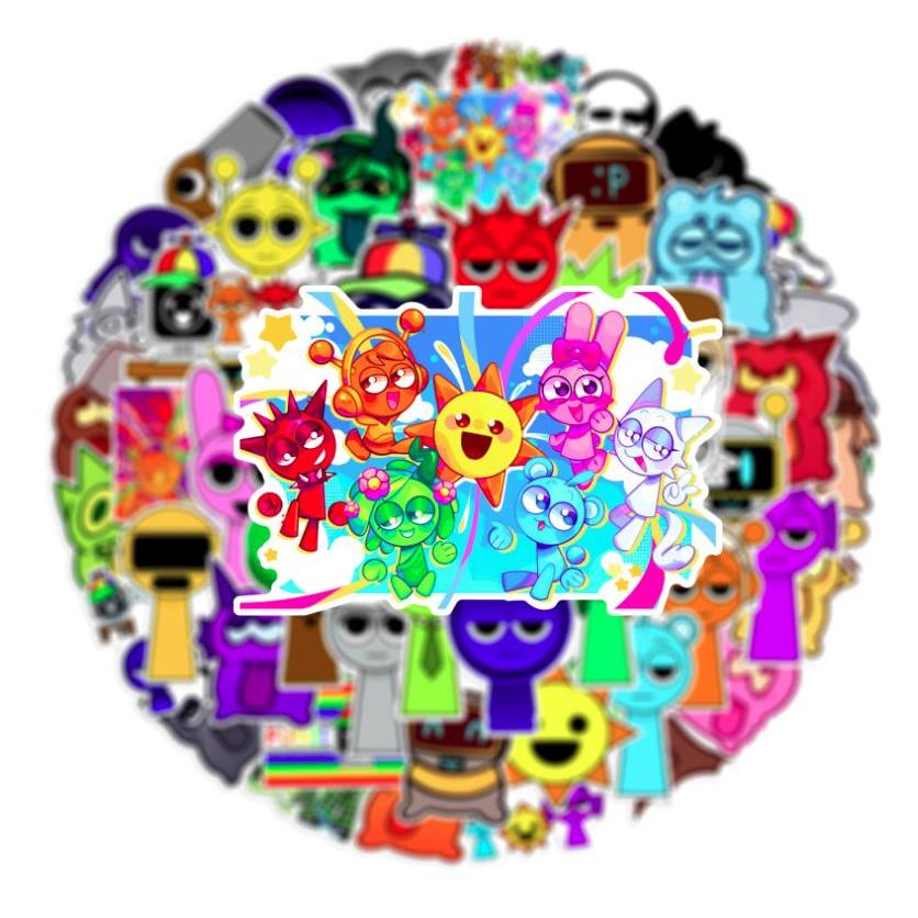 スプランキー ステッカー 52枚セット 防水シール sprunki Q版 アニメ キャラクター 周辺 萌えグッズ 手帳 シール 装飾品 かわいい 漫画 DIYステッカー 人気 ...