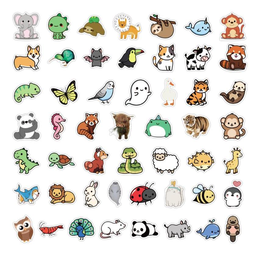 100枚 可愛い動物 ステッカーセット かわいい 動物 学校 防水シール スーツケース バイク ヘルメットなど適用 プレゼント 誕生日 子供 男の子 女の子 : parumuoppa - 通販 ...