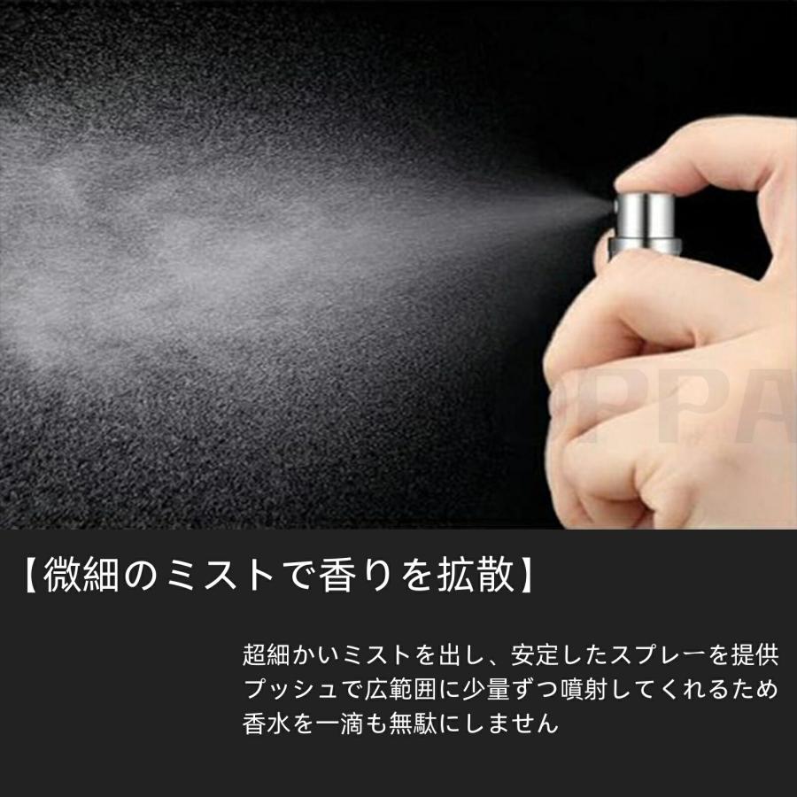 即納 アトマイザー 香水噴霧器 5ml プシュ式 詰め替え香水瓶 ポータブルで携帯便利 漏れ防止 底部充填 入れ方簡単 ボトムフィル 旅行用 詰替容器 プレゼント : parumuoppa ...