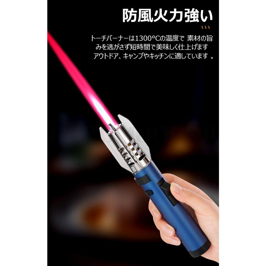 ガスバーナー 注入式 ガズライター ガストーチバナー 防風 充填式 360°全方向使用可能 軽量 操作簡単 耐久性が抜群 料理用 火起こし アウトドア用 キャンプ用 : parumuoppa ...