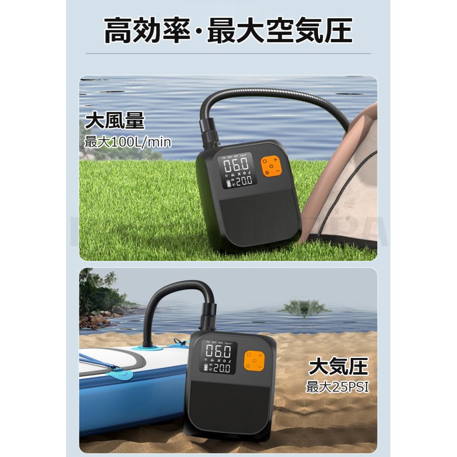 電動ポンプ SUP用 電動エアーポンプ サップ用 25PSIまで対応 ゴムボート、エアーポンプ、サップなどに対応 6つのノズル インフレータブルパドルボード 給電式 : parumuoppa ...