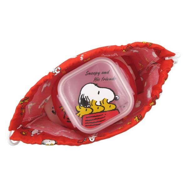 SLI-4Pset 大西 PEANUTS Snoopy &His Friends ランチ4点セット ランチボックス トリオセット ミニケース ...