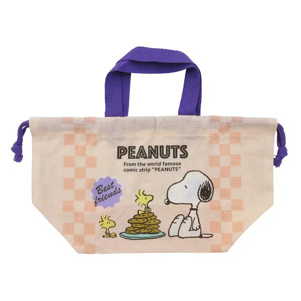 SNOOPY 【ネコポス便発送可】664205 ランチ巾着 スヌーピー 80s カフェ 日本製 KB7-A ランチバッグ PEANUTS ピーナッツ 綿100% : パサパ - 通販 ...