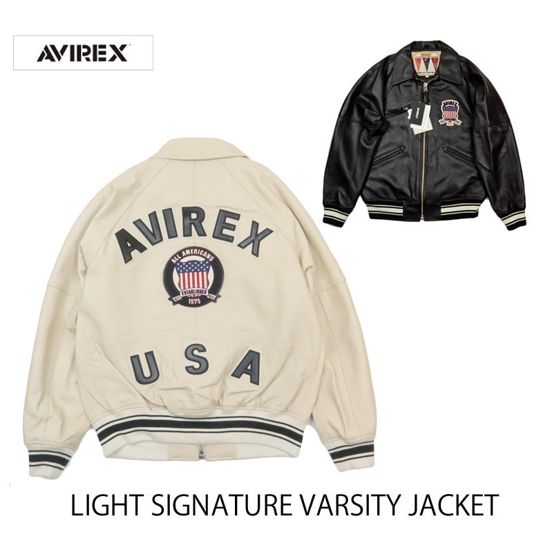 AVIREX SALE！送料無料！AVIREX アヴィレックス LIGHT SIGNATURE VARSITY JACKET ライト シグネチャー バーシティ ジャケット 6121039 ...
