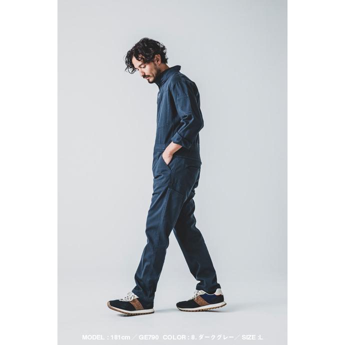 GE-790 ツナギ フレックスコットンストレッチ 長袖ジャンプスーツ GRACE BACK搭載 : パッションクリエイティブ - 通販 - Yahoo!ショッピング