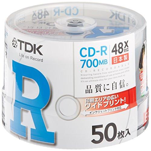 TDK CD-R 700MB 48X ホワイトワイドプリンタブル 日本製 50枚 スピンドル CD-R80PWDX50PB : ジャパンパスワークス - 通販 - Yahoo!ショッピング