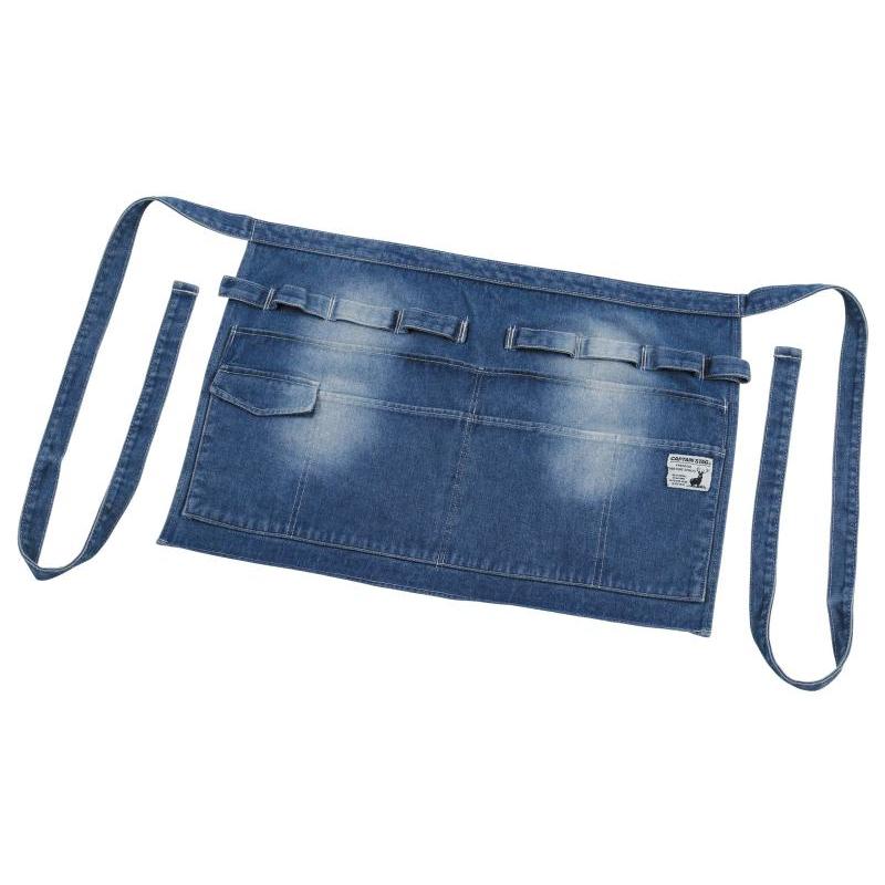 キャプテンスタッグ(CAPTAIN STAG) アウトドア キャンプ バーベキュー フィールド エプロン ショート デニム UG-3265 幅530× ...