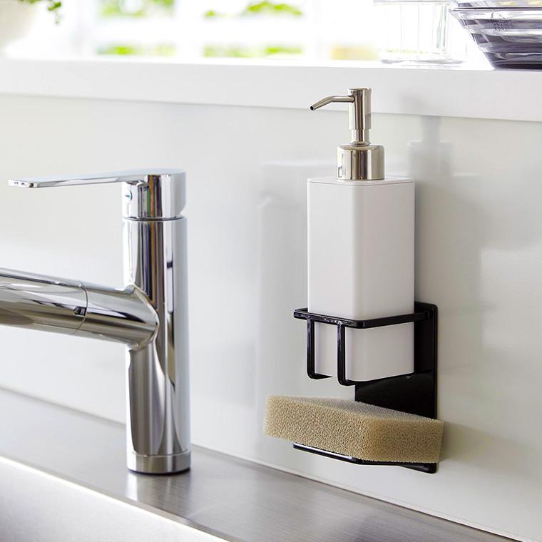 tower 山崎実業 マグネットスポンジ&ボトルホルダー タワー キッチン 公式 ホワイト/ブラック 3767 3768 送料無料 / スポンジ置き 台所洗剤 食器用洗剤 : 家具のソムリエ ...