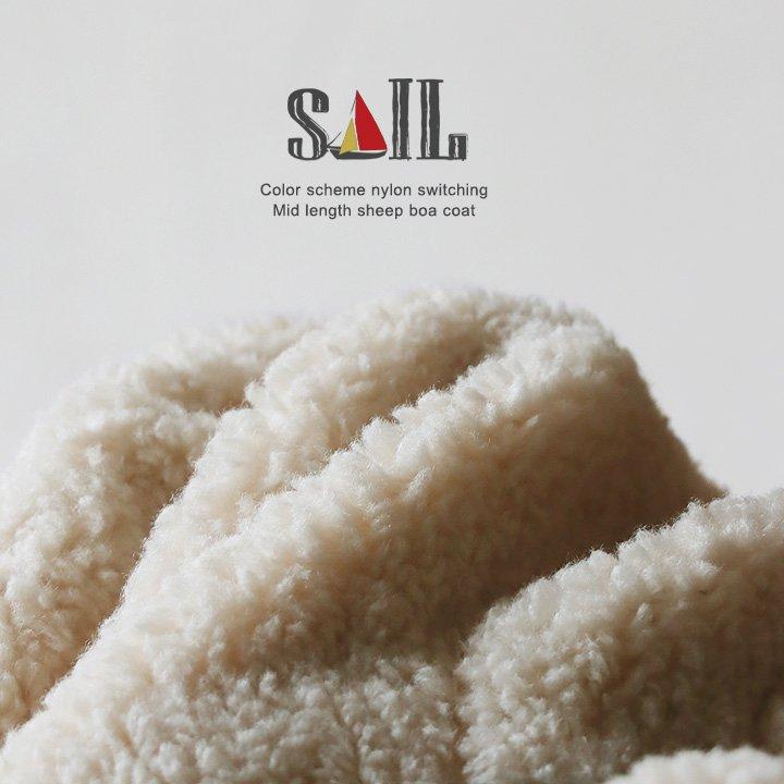 アウター 着痩せ ボア コート レディース 暖かい 防寒 防風 冬 ミドル丈 お尻 隠れ カバー すっきり 体型カバー SAIL セイル ...