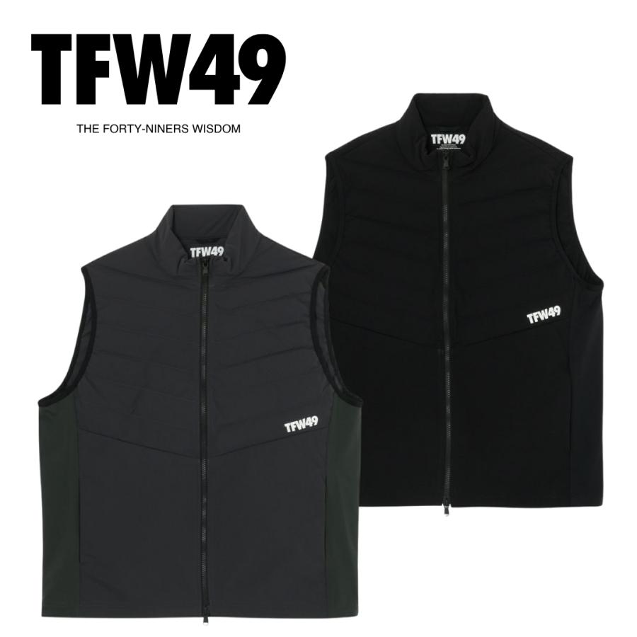 TFW49 junhashimoto SHIELD WARMER VEST メンズ ゴルフ ゴルフウェア ダウン ベスト 中綿 保温 撥水 裏起毛 防寒 サイズL 送料無料 ...