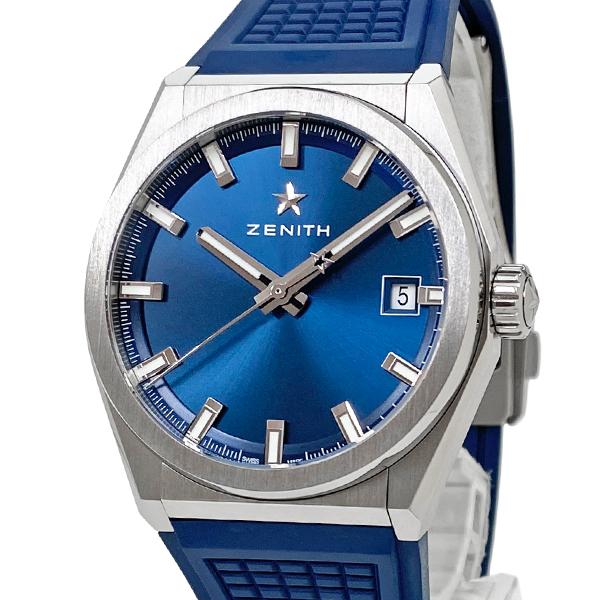 Defy（ZENITH） [中古] ゼニス デファイ クラシック 95.9000.670/51.R790 自動巻き チタン ラバー ブルー文字盤 日付表示 裏スケルトン 41mm Defy ...