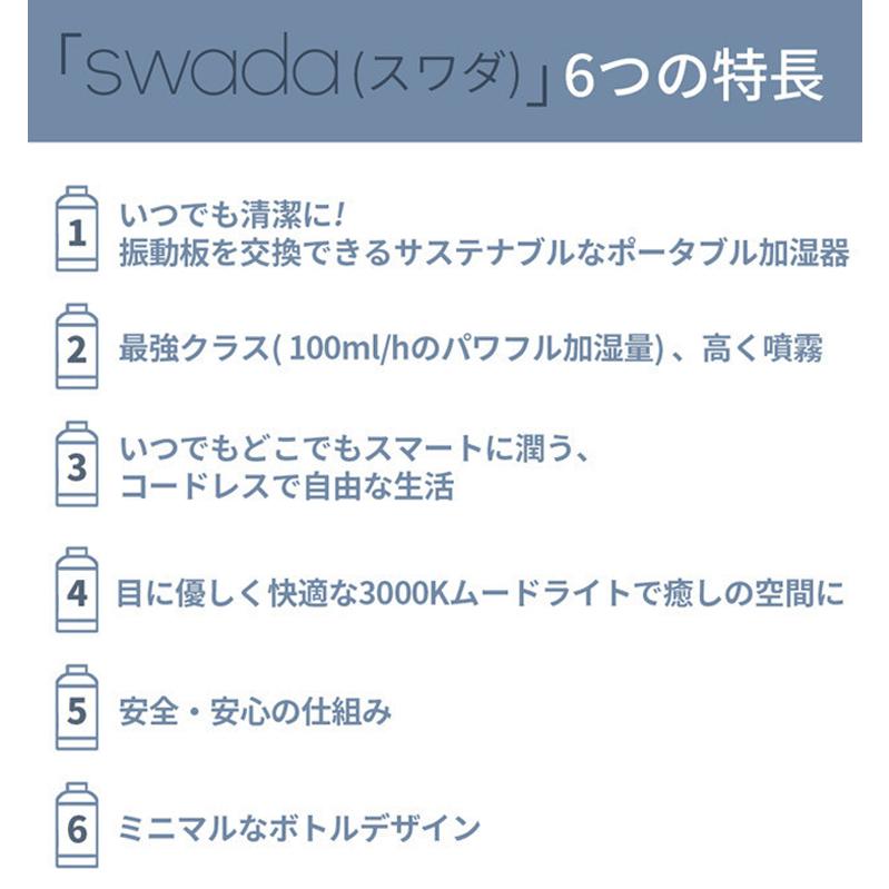 BLUEFEEL コードレス加湿器 SWADA スワダ 超音波式 卓上 小型 家電 おしゃれ 乾燥 ウイルス対策 ポータブル 環境に優しい サステナブル 在宅勤務 テレワーク : PayPay ...