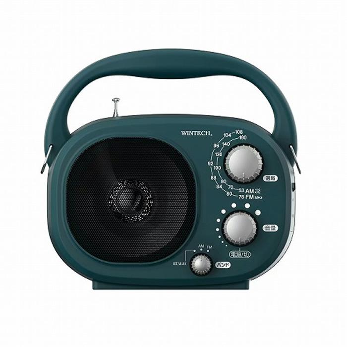 WINTECH 防滴防塵現場ラジオ コンパクト GBR-7CBT ブルーグリーン : PCあきんど - 通販 - Yahoo!ショッピング