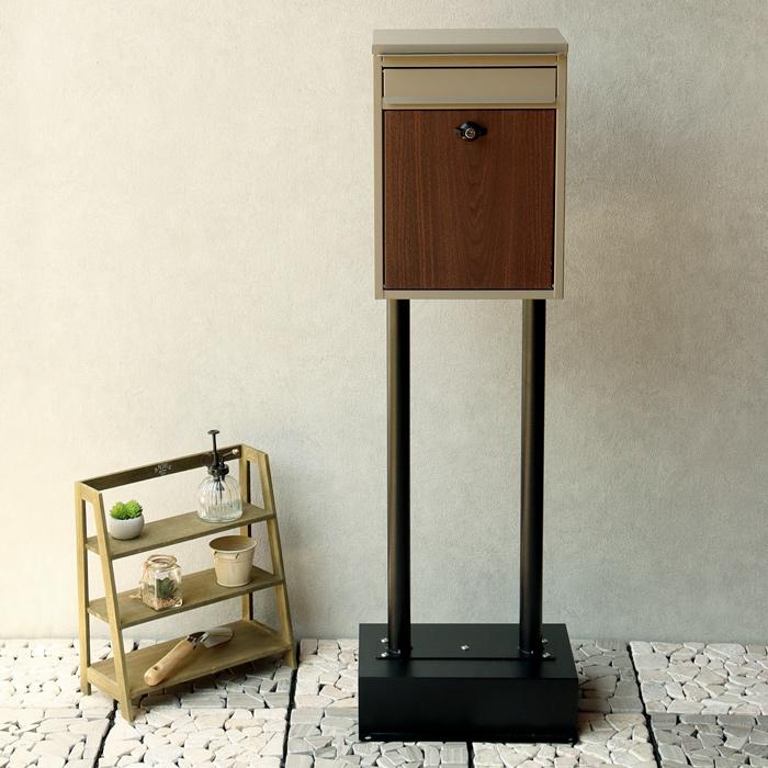 MOJYU 郵便ポスト スタンドポスト Shannon シャノン SDM-061 ミルクティーベージュ : PCあきんど - 通販 - Yahoo!ショッピング