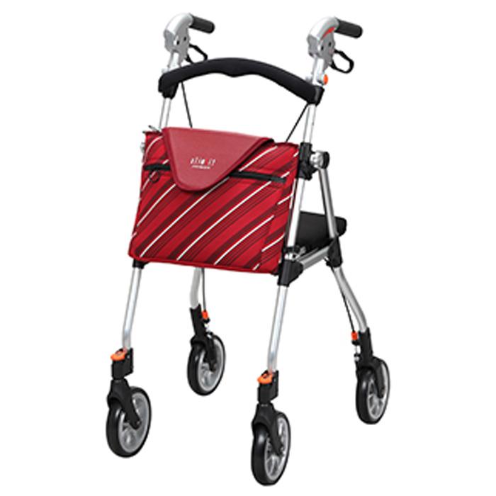 Uber ユーバ産業 歩行車 超軽量 スリムフィット・座面付 スタンダード SL-0630WS-RD ストライプ・レッド : PCあきんど - 通販 - Yahoo!ショッピング