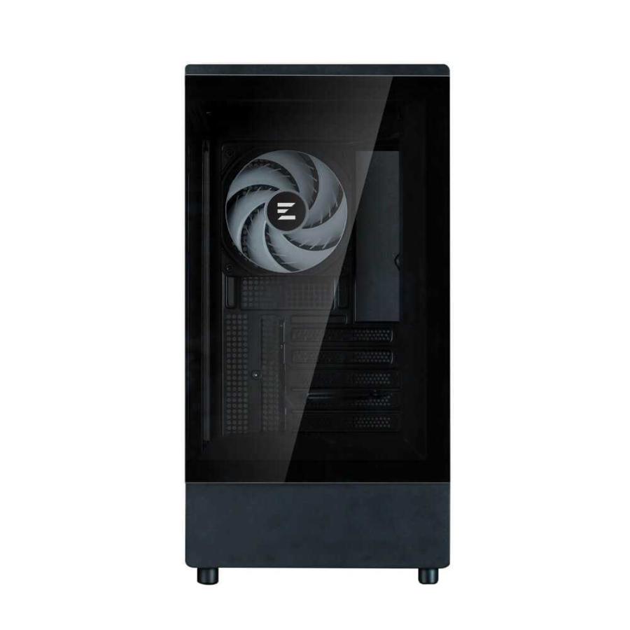 zalman P10 Black フロントとサイドに強化ガラスパネルを採用した、ピラーレスデザインのミニタワー型PCケース ブラック ...