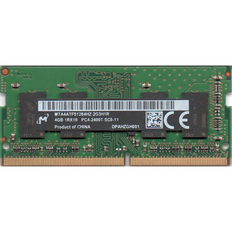 Micron PC4-19200 (DDR4-2400) 4GB SO-DIMM 260pin ノート用 1RX16 PC4-2400T-SC0-11 型番：MTA4ATF51264HZ ...