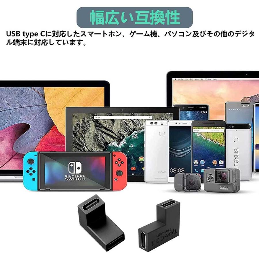 【送料無料】 USB-Cメス to アダプタ 延長 中継 PD 100W急速充電 10Gb/sデータ転送 4k@60Hz映像出力 2点セット ...