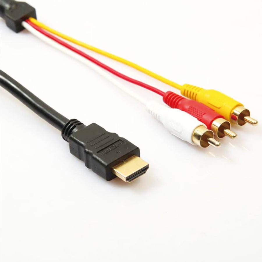 HDMI A/M TO RCA3 変換ケーブル 金メッキ RCAケーブル テレビ ビデオ端子 1.5m : pcastore - 通販 - Yahoo!ショッピング
