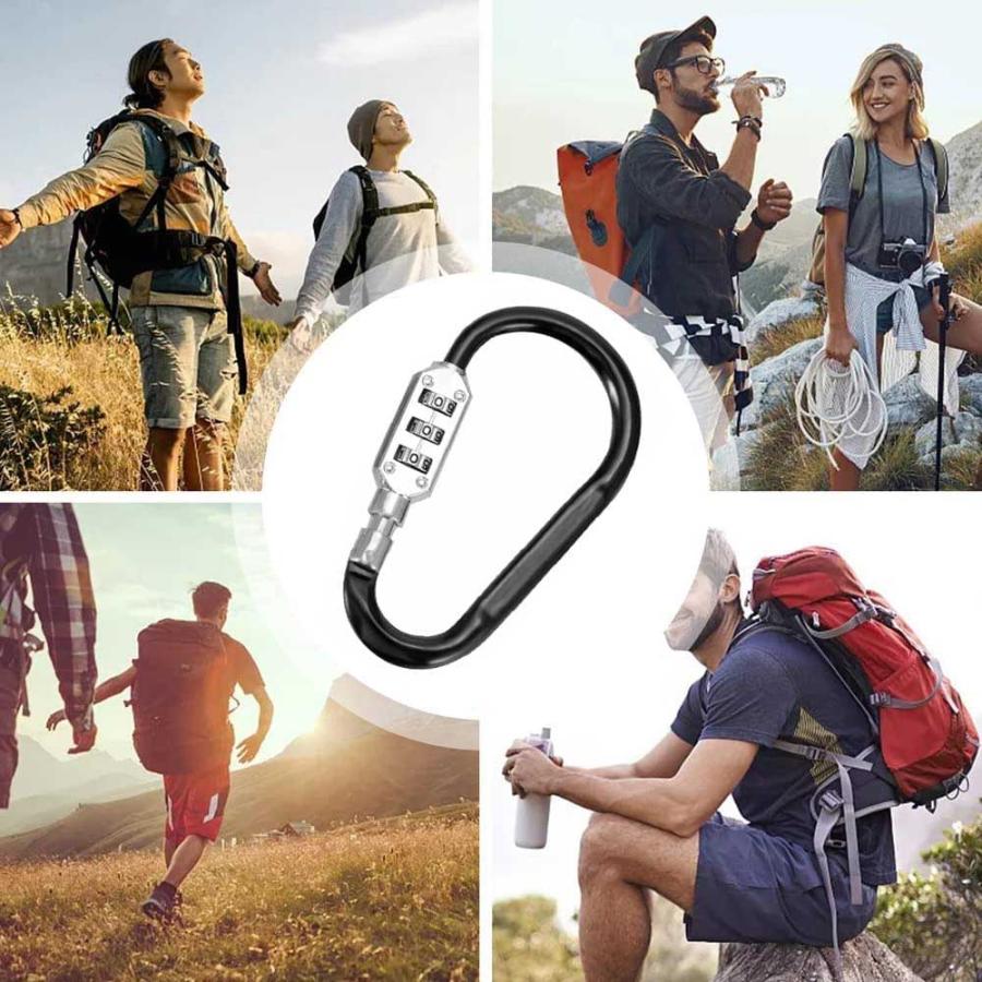 大型万能 カラビナ ロック付き ワイヤセット 軽量88g多用途 バックル ヘルメットロックワイヤ 鍵 シーブルー : pcastore - 通販 - Yahoo!ショッピング