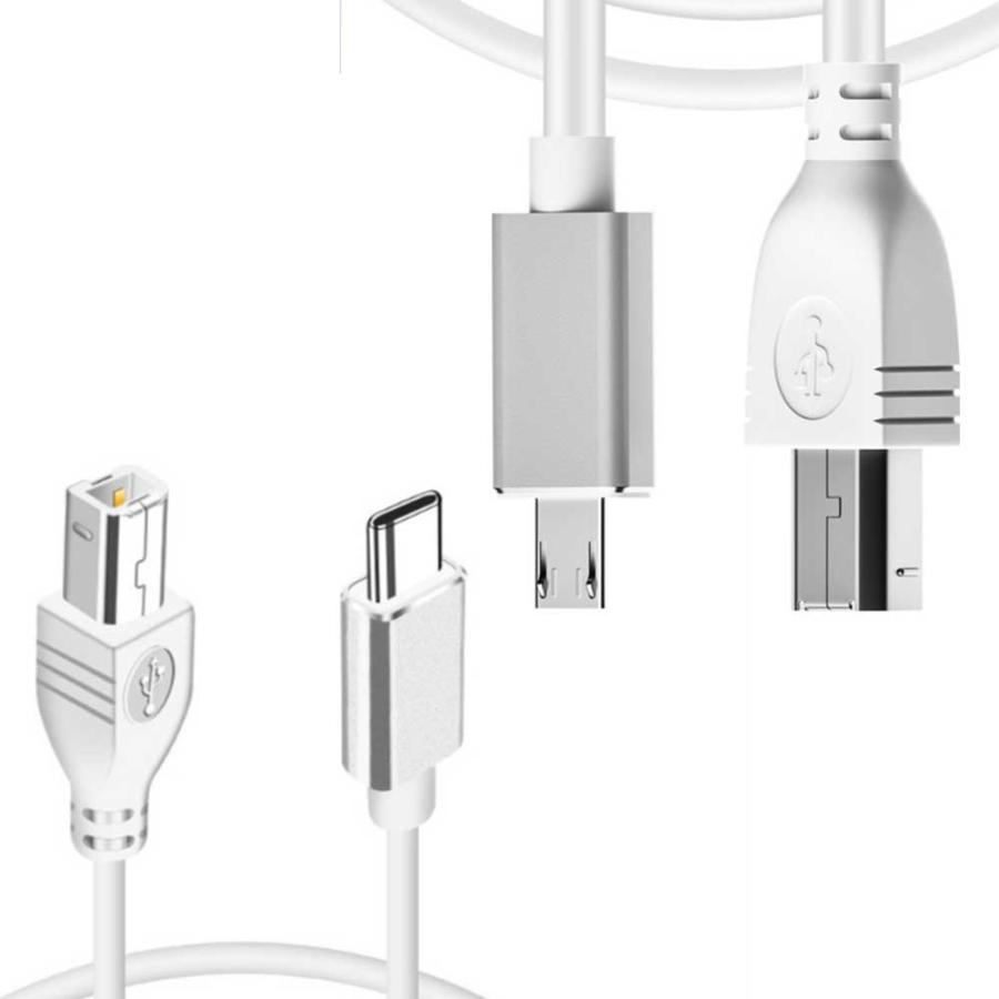 送料無料 MIDI Type-B 変換ケーブル1M USB B to TYPE Cオスオス・ USB B to MicroUSB オスオス ...