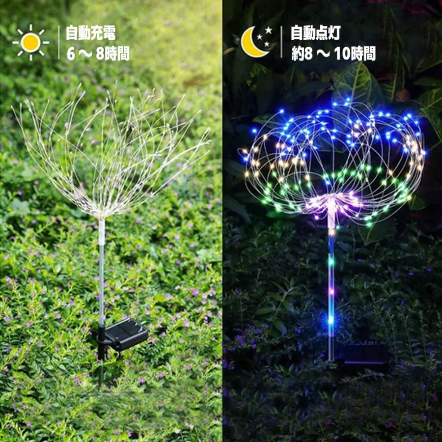 ソーラーガーデンライト 花火型 150LED イルミネーションライト LEDストリングライト キャンプ 室外 夜間自動点灯 ガーデンデコレーション :10005524:pcastore ...