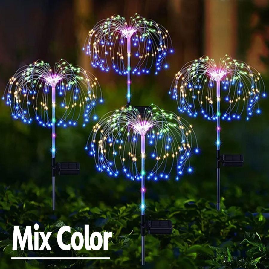 ソーラーガーデンライト 花火型 150LED イルミネーションライト LEDストリングライト キャンプ 室外 夜間自動点灯 ガーデンデコレーション :10005524:pcastore ...