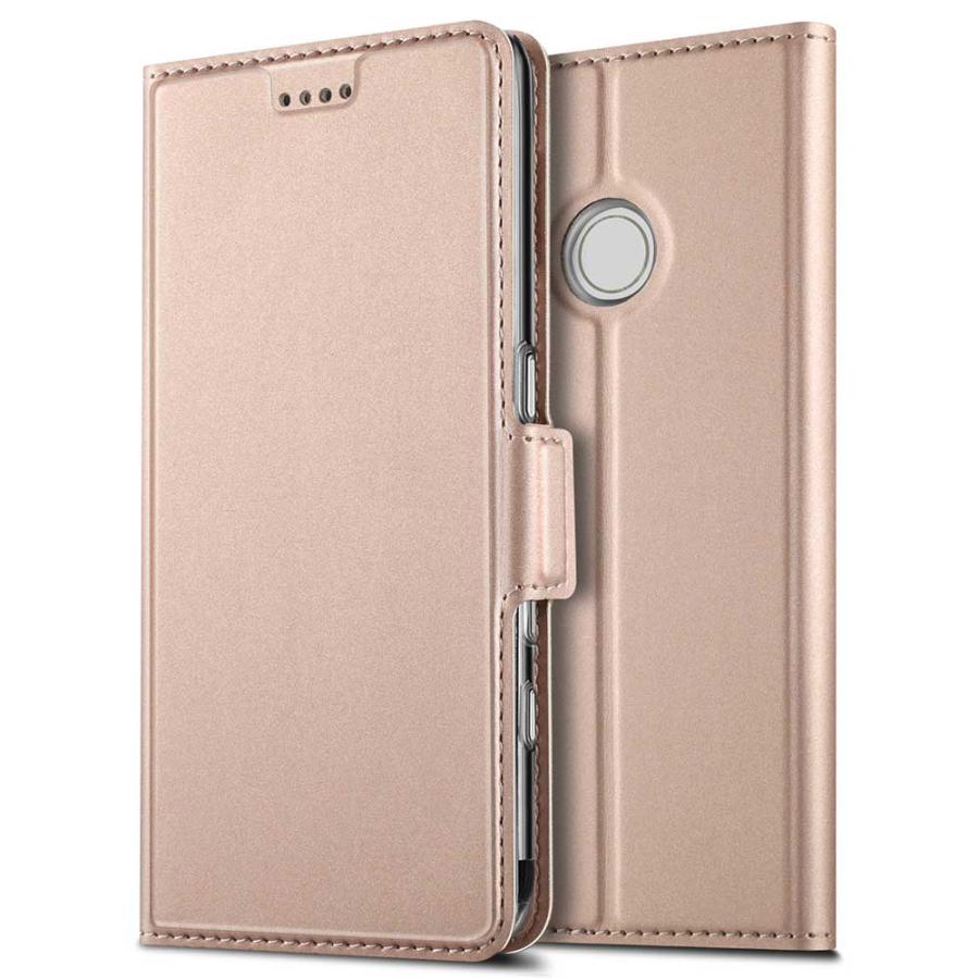 arrows アローズ ケース カバー RX スマホケース 手帳型 マグネット 定期入れ ポケット シンプル ローズゴールド ...